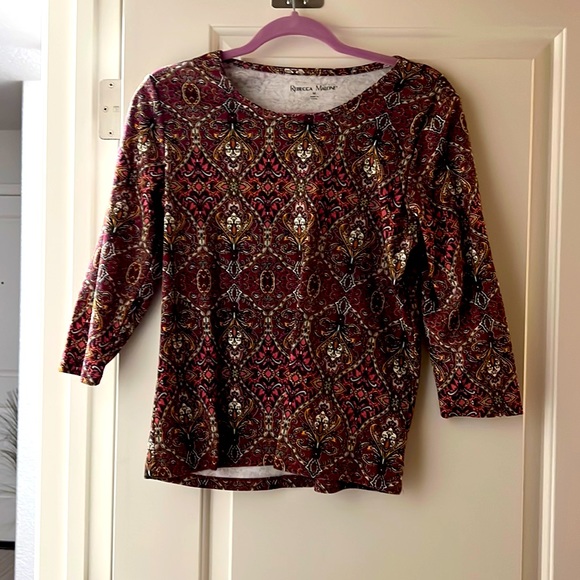 Rebecca Malone | Tops | Brand New Paisley Type 34 Sleeve Top | Poshmark